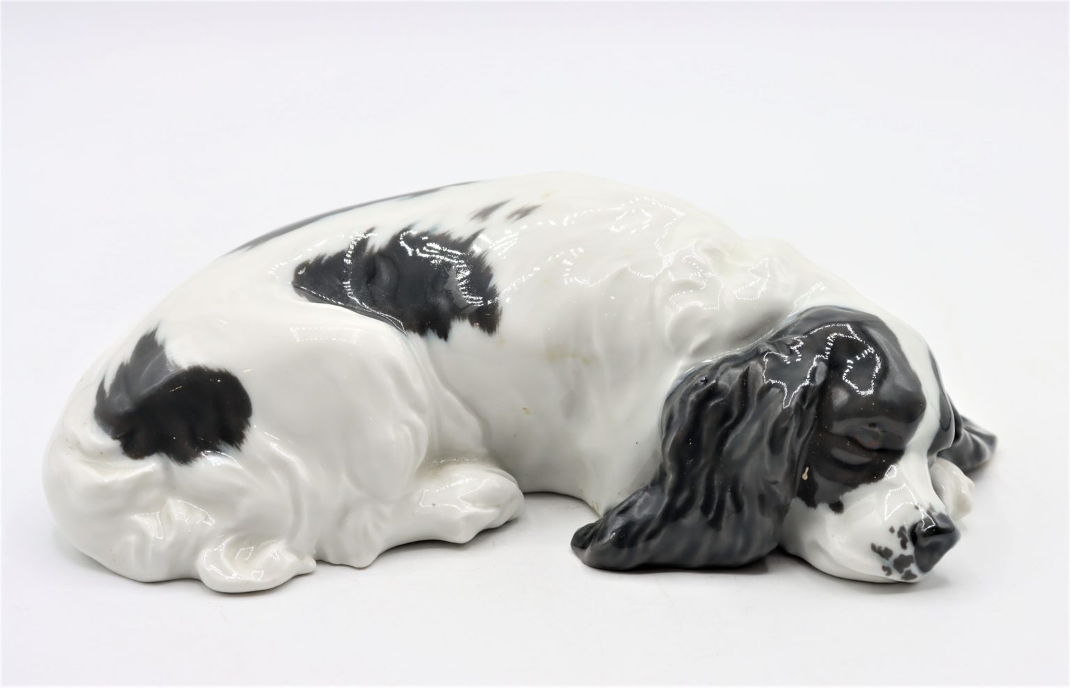19th C German Meissen Porcelain Springer Spaniel - Sarasota Estate Auction