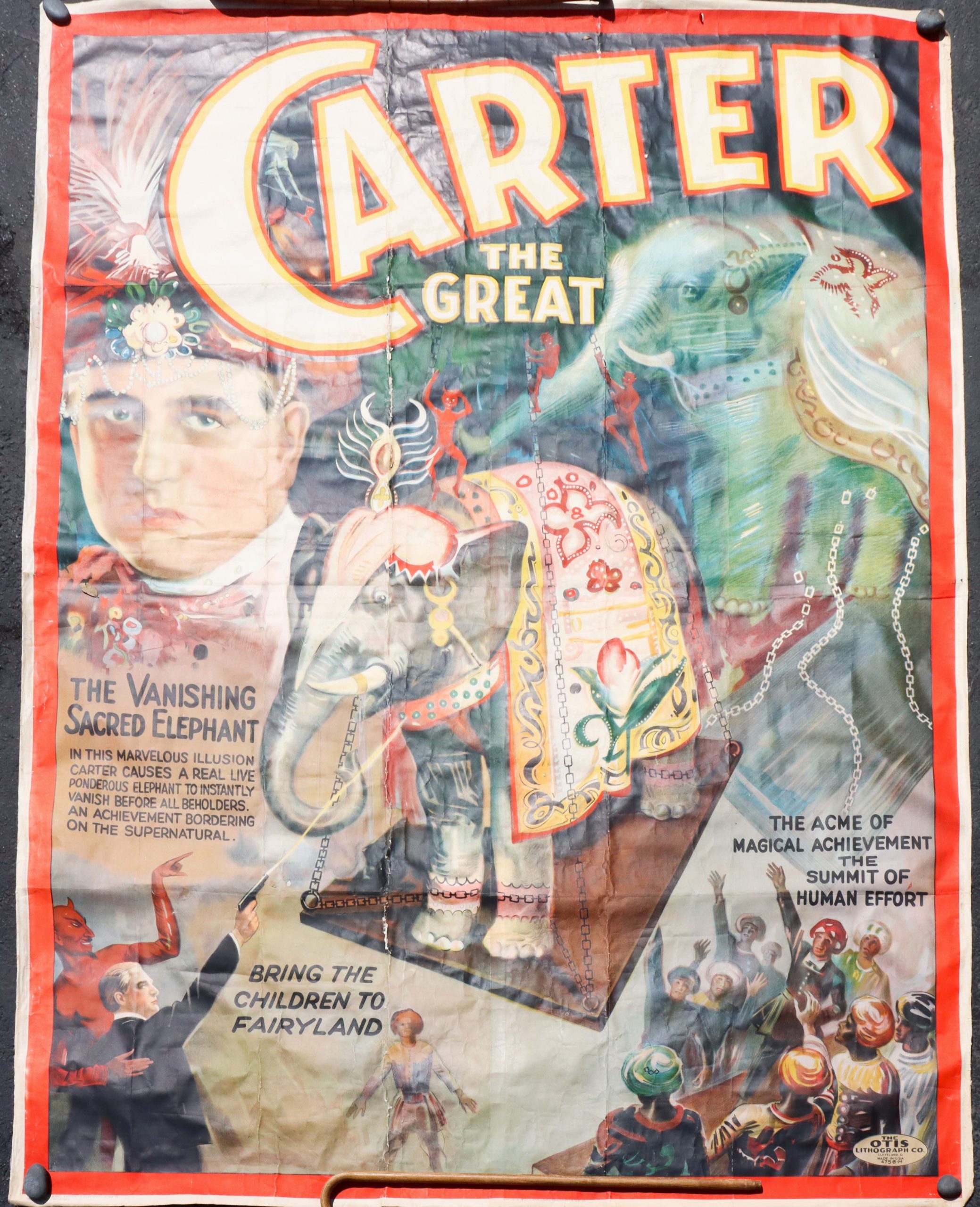 Monumental Otis Lithographs, Carter The Great Circus Poster _The ...